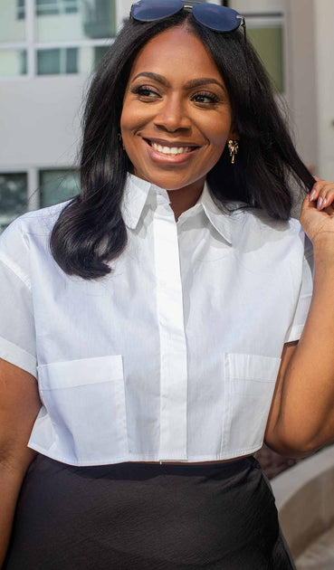 Undone | Oversized Cropped Button up Top – Newd Style